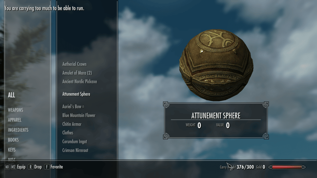 Attunement Sphere (Skyrim): ID, Spawn Commands & Weight - TBM | TheBestMods