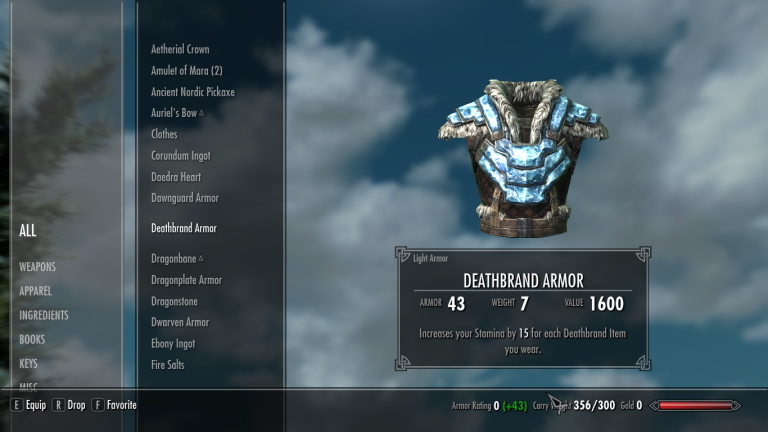 Deathbrand Armor (Skyrim): ID, Spawn Commands, Value & Weight - TBM ...