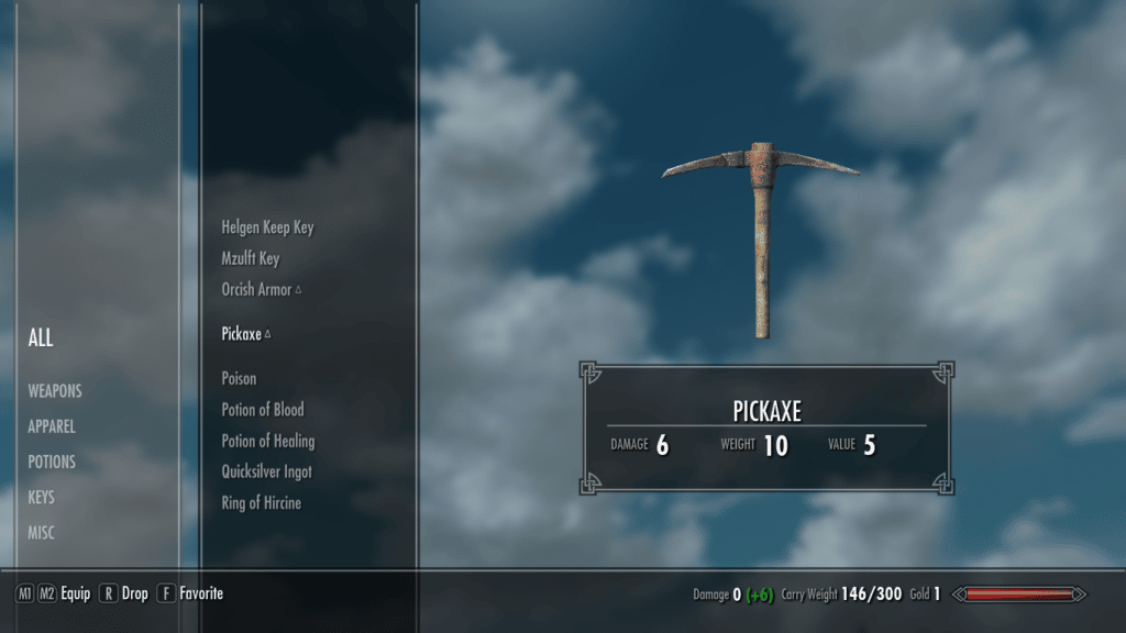 Pickaxe (Skyrim): ID, Spawn Commands, Value, Weight & Damage - TBM ...