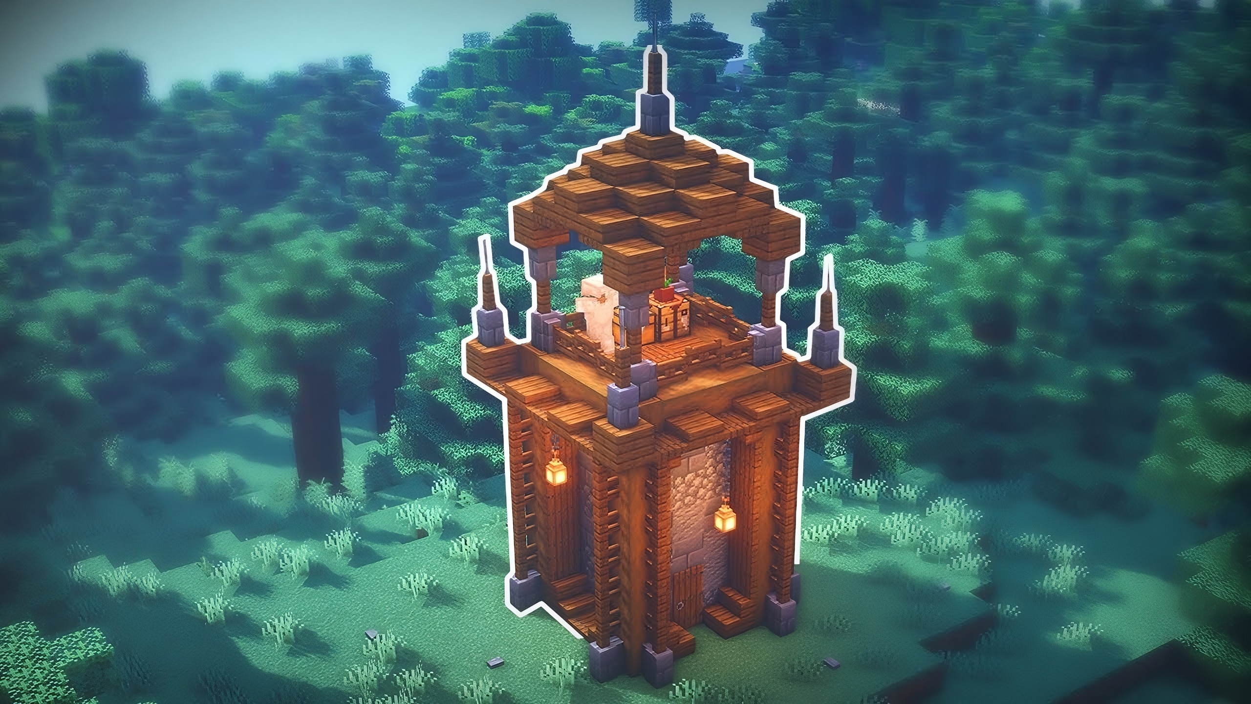 Forest Watch Tower In Minecraft TBM TheBestMods Forest Watch Tower In Minecraft TBM TheBestMods