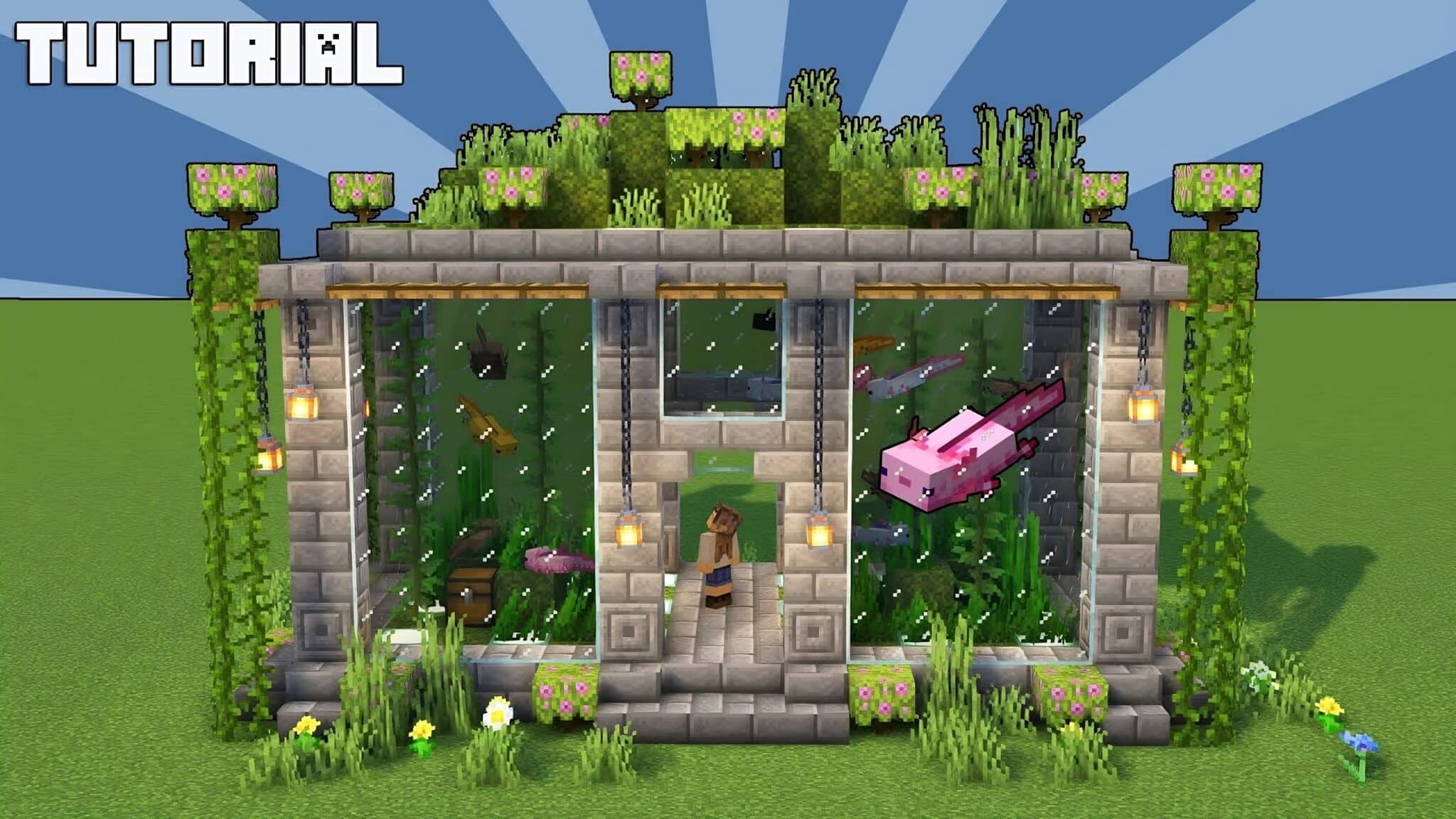 10+ Best Axolotl Aquarium in Minecraft - TBM | TheBestMods