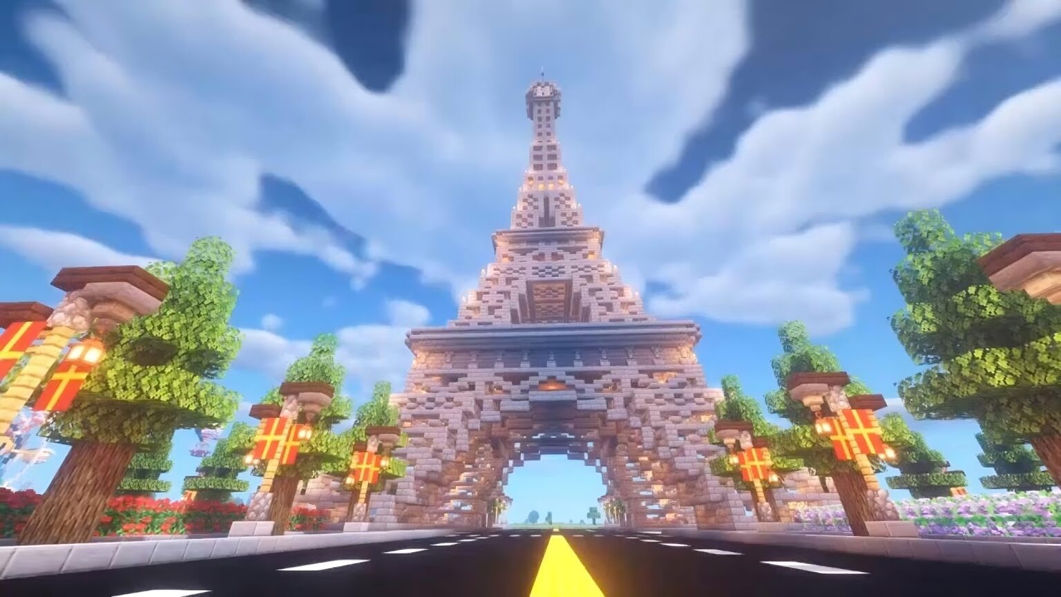 Towering Eiffel Tower Designs in Minecraft - TBM | TheBestMods