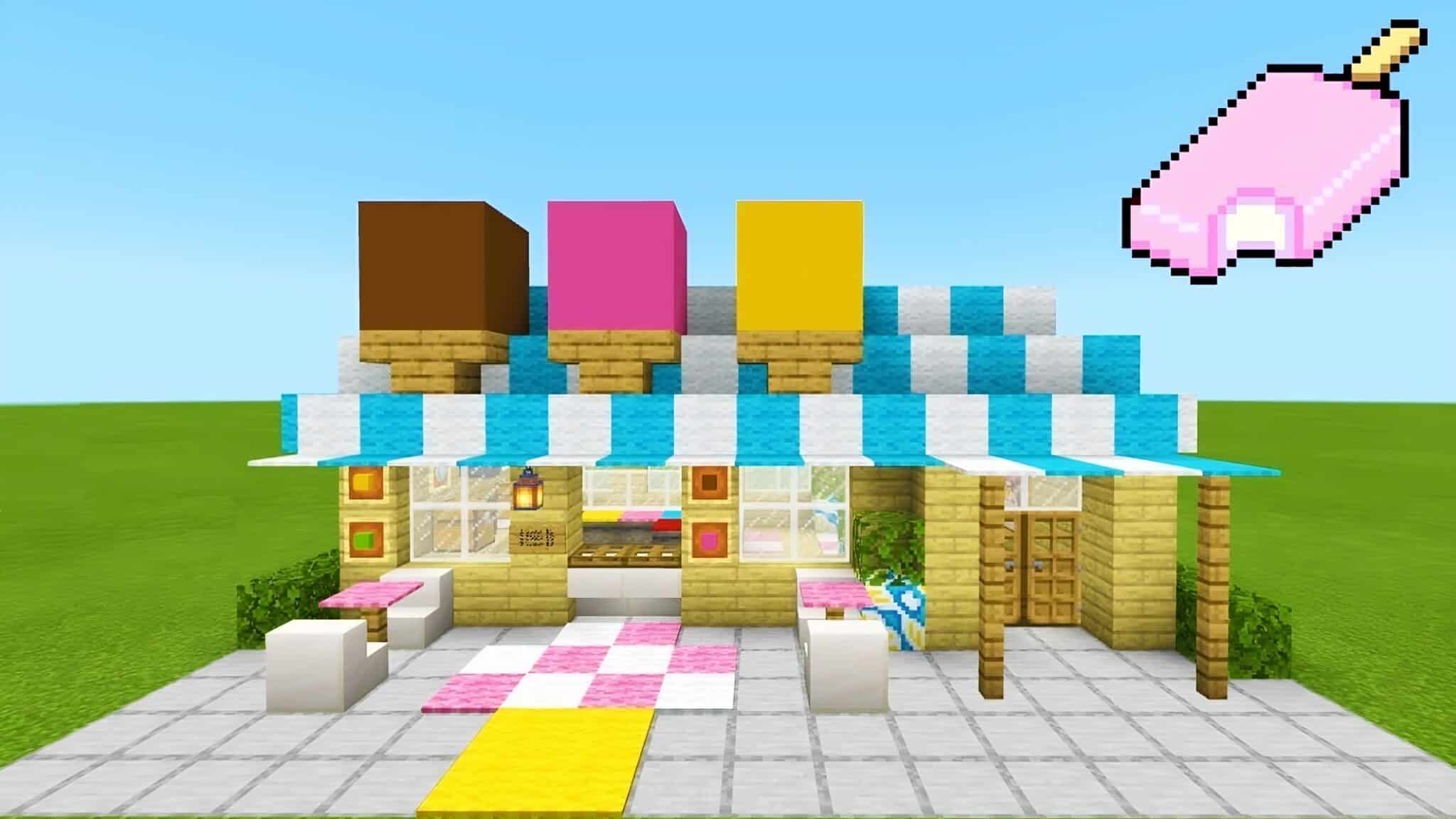 Creative Ice Cream Shop Designs in Minecraft - TBM | TheBestMods