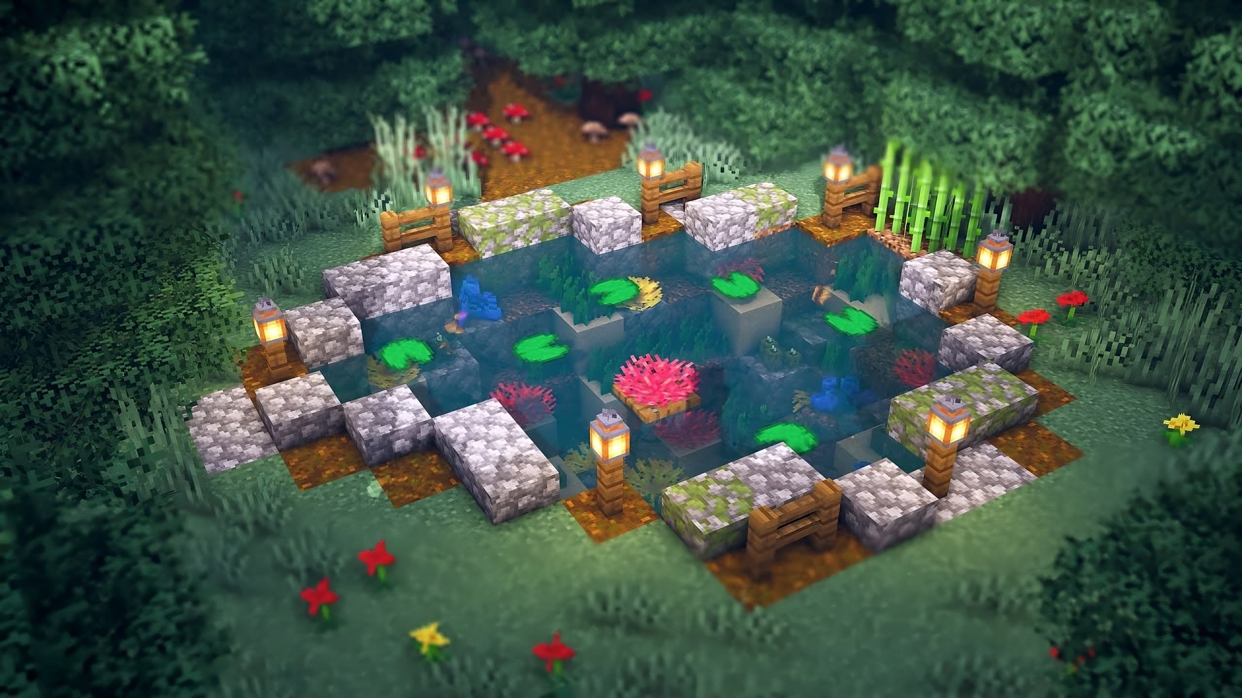 Simple Pond In Minecraft TBM TheBestMods