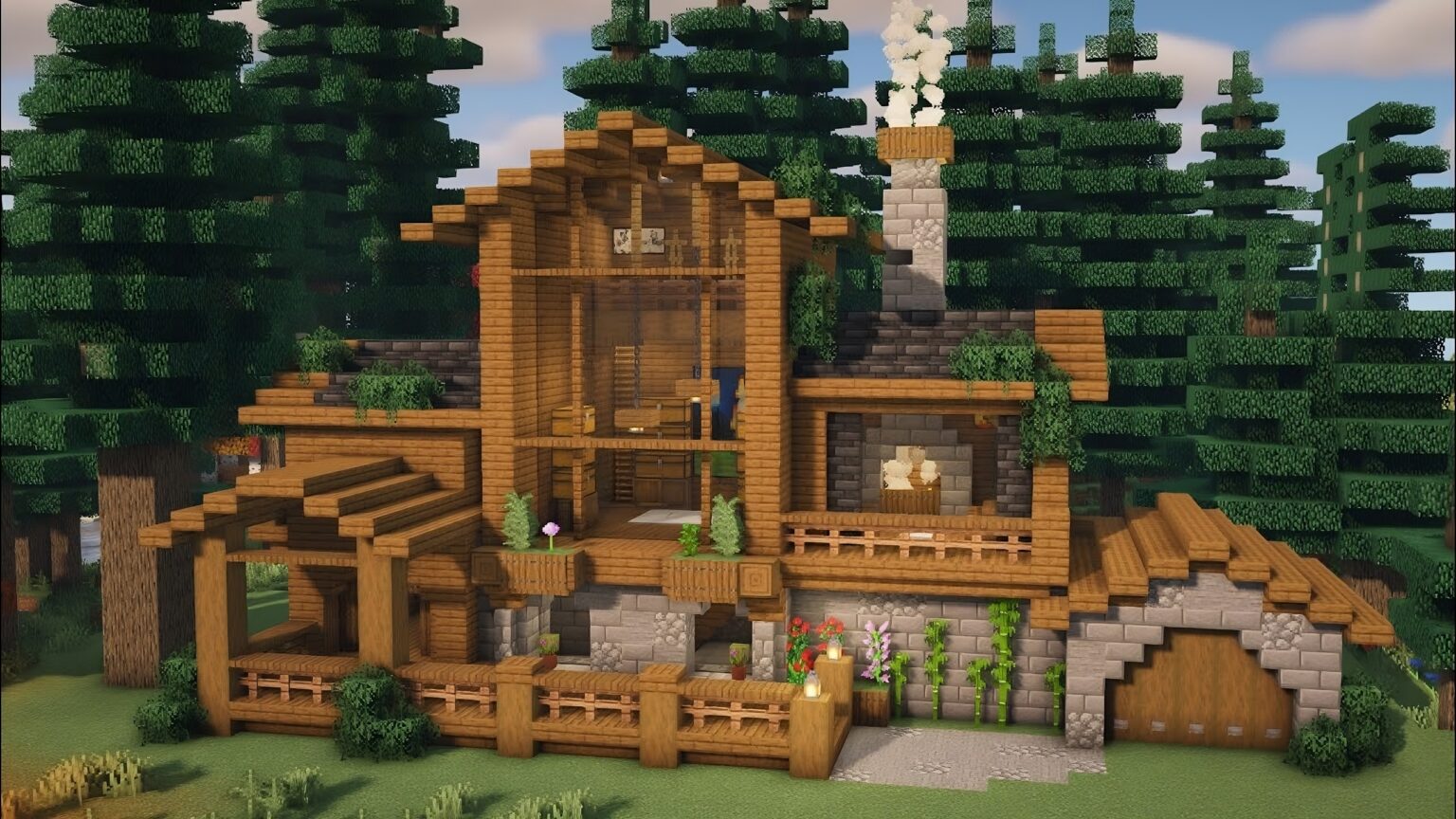Amazing Deluxe Cabin Design Ideas in Minecraft - TBM | TheBestMods